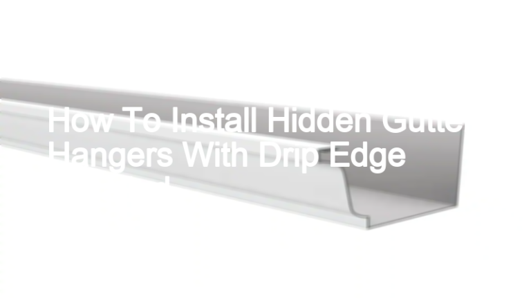 How To Install Hidden Gutter Hangers With Drip Edge Installed - Gutter HQ